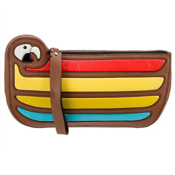 kate spade | Bags | Kate Spade Macaw Parrot Cay Bird Brown Leather ...